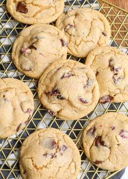 Dessert - Chocolate & Cranberry Rice Bubble Cookies recipes