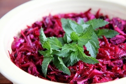 Beetroot and red cabbage salad with feta recipes - Other salads