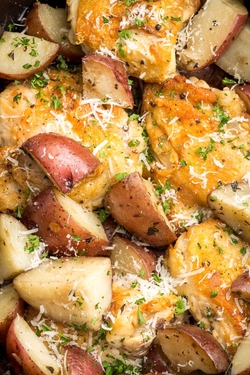 Garlic parmesan chicken and potatoes crock pot recipes - Glutenfree