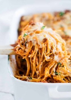 How long to cook frozen baked spaghetti recipes - Main course