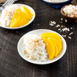 Dessert - Mango sticky rice recipe without coconut milk