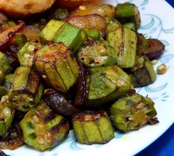 How long to cook okra in curry recipes - Main course