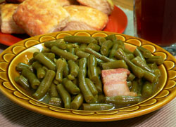 How to cook fatback in green beans recipes - Side dishes