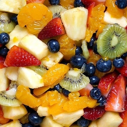 Side dish - Recipe for fruit salad dressing with honey