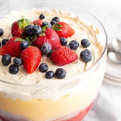 Dessert - How to make custard and jelly trifle recipes