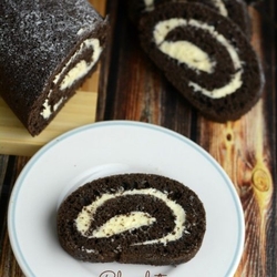 Dessert - Making a cake roll from cake mix recipes