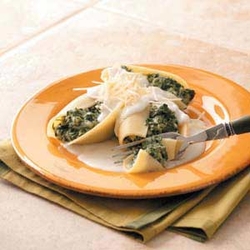 Dinner - Stuffed shells with spinach and white sauce recipes