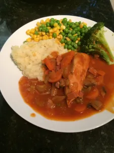 Dinner - Colman's chicken chasseur mix in slow cooker recipes